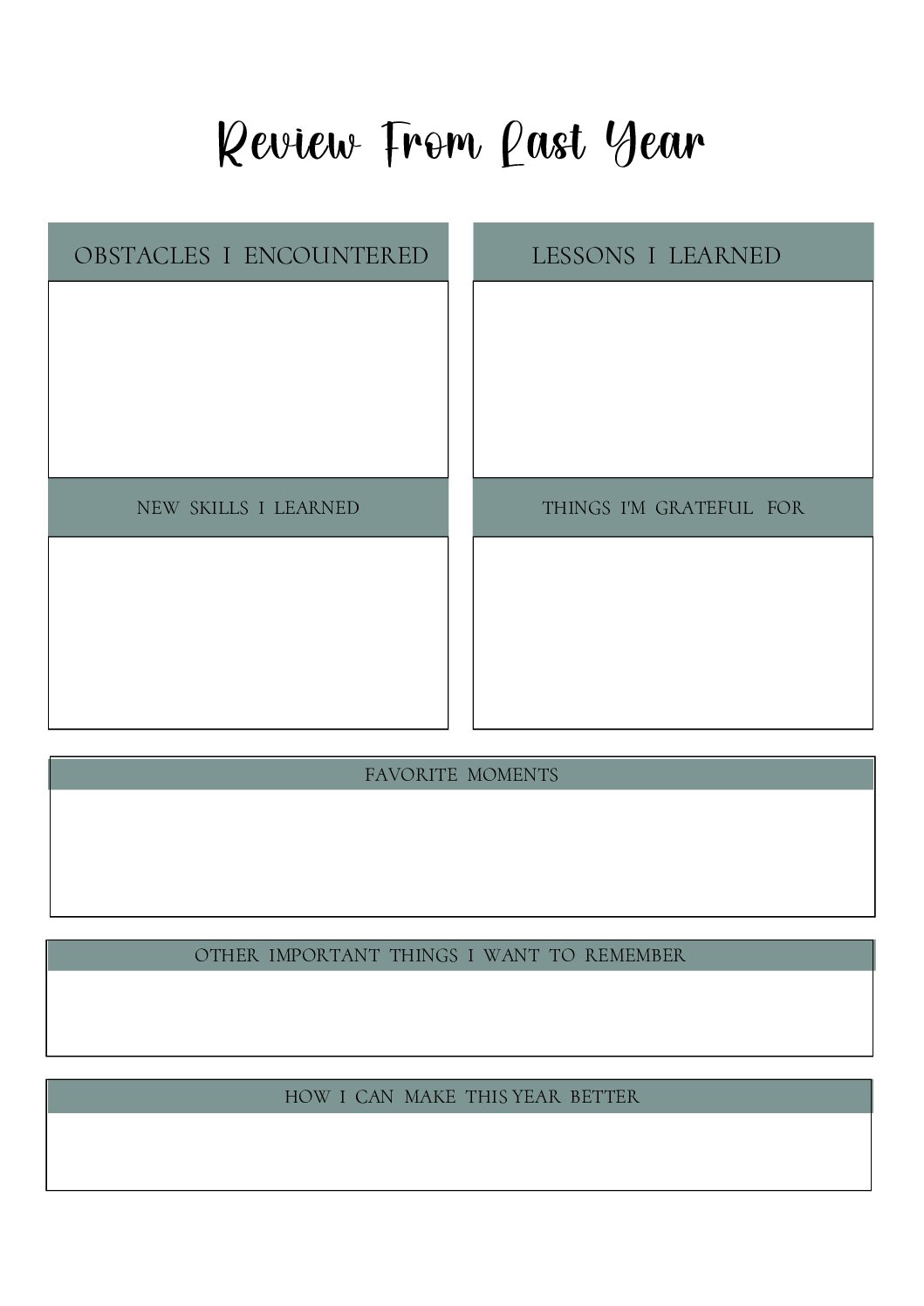 Printable Personal Growth Planner For Your Goals This Year!
