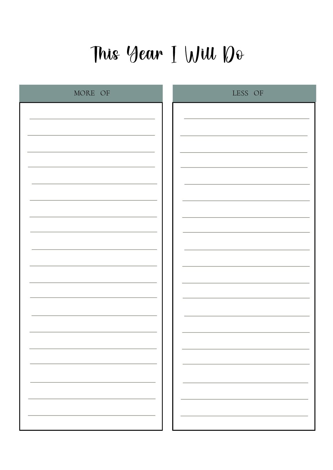 Printable Personal Growth Planner For Your Goals This Year!