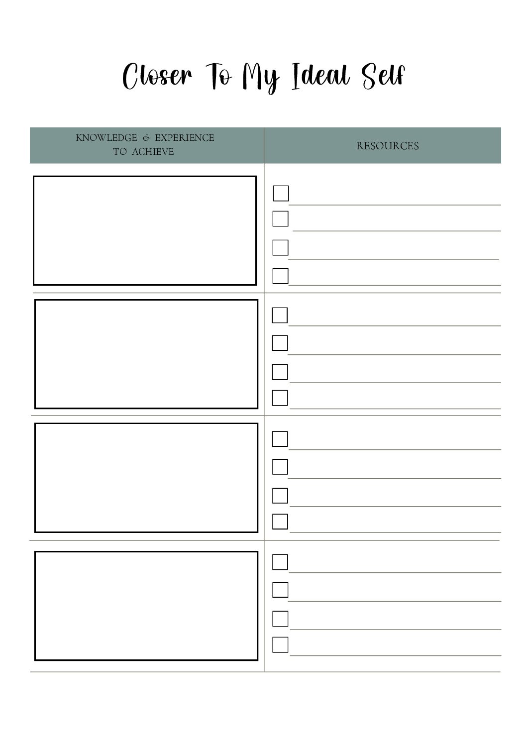 Printable Personal Growth Planner For Your Goals This Year!